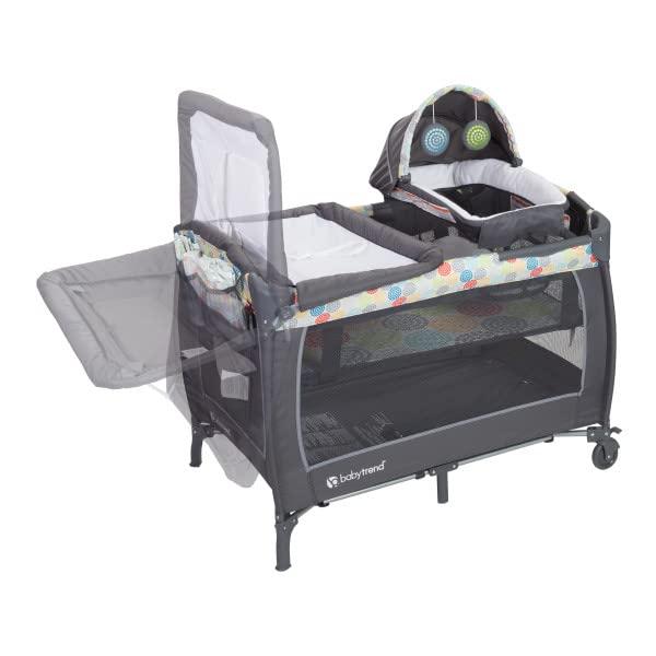 Baby Trend Lil’ Snooze™ Deluxe II Nursery Center® Playard, Daisy Dots ...